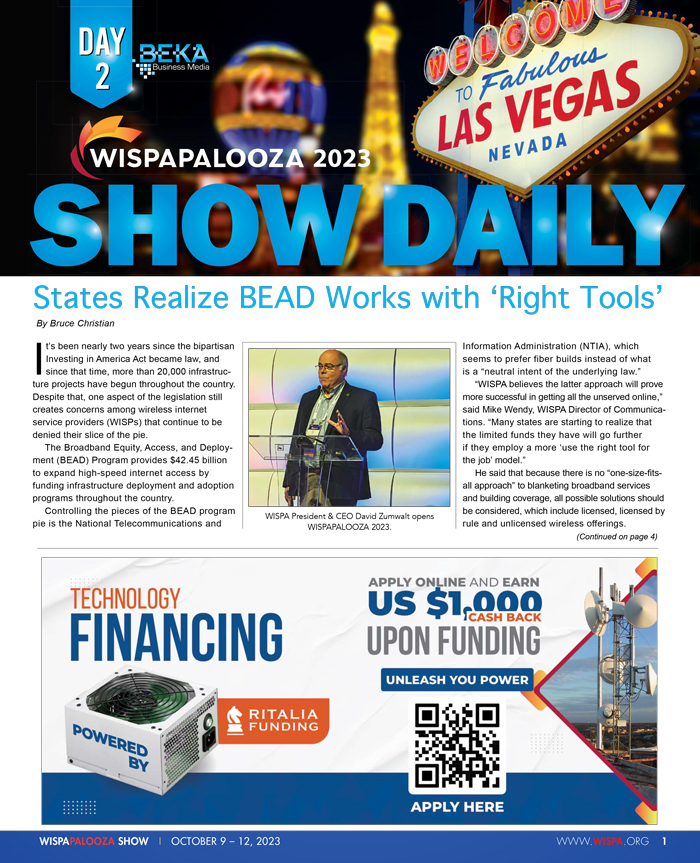 WISPAPALOOZA 2023 - Day 2 Show Daily - ChannelVision Magazine